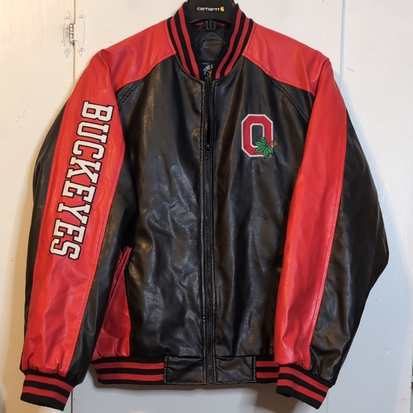 NCAA | Jackets & Coats | Ohio State Faux Leather Letterman Jacket Mens ...